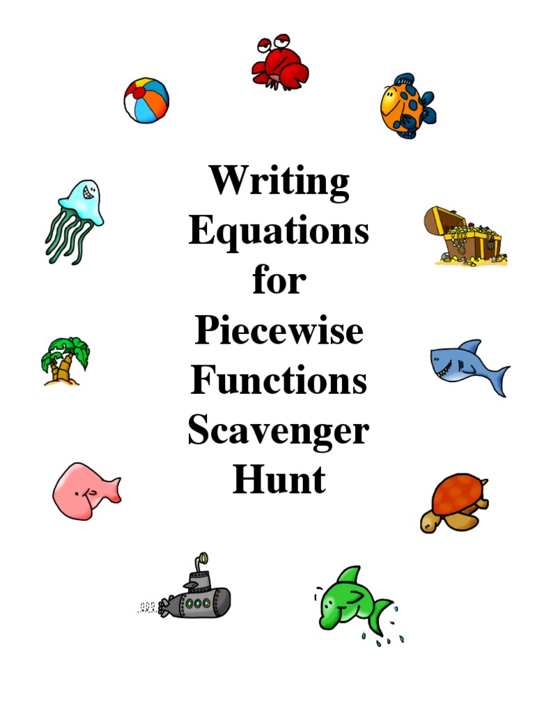 Piece Wise Function Scavenger Hunt | PDF | Science | Teaching Mathematics