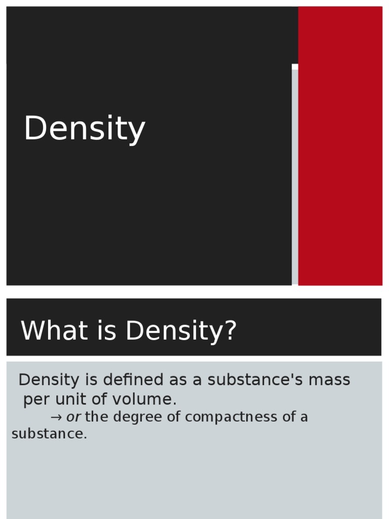 Understanding Density: Calculation and Applications | PDF | Teaching ...