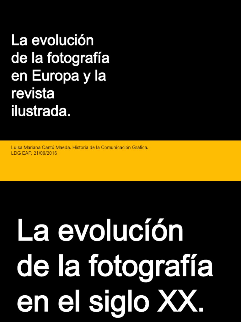 Historia de La Fotografía en Europa y La Revista Illustrada | PDF ...