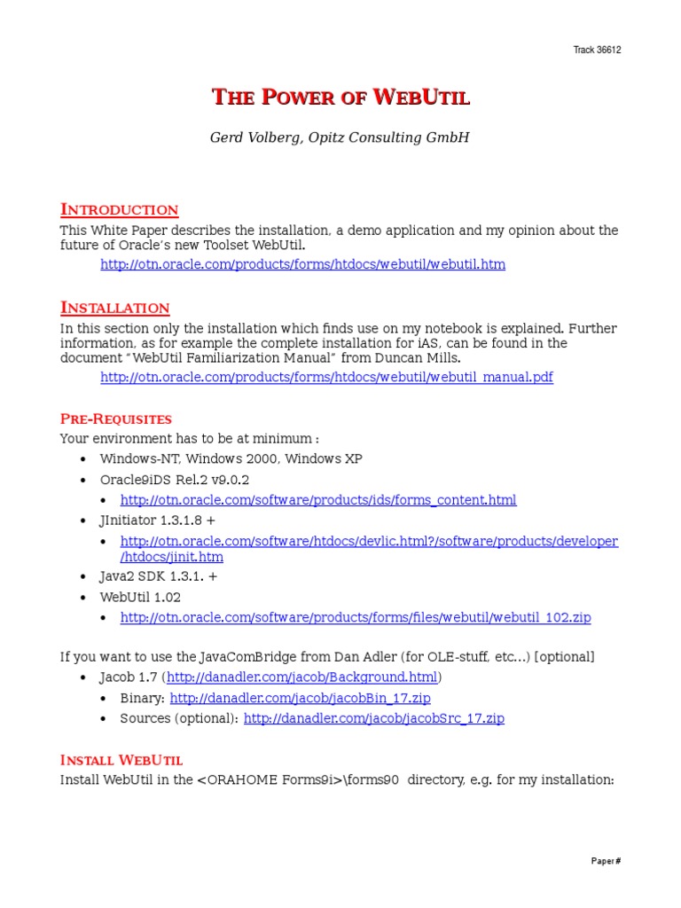 The Power of Webutil - Client - Ole | PDF | Java Virtual Machine ...