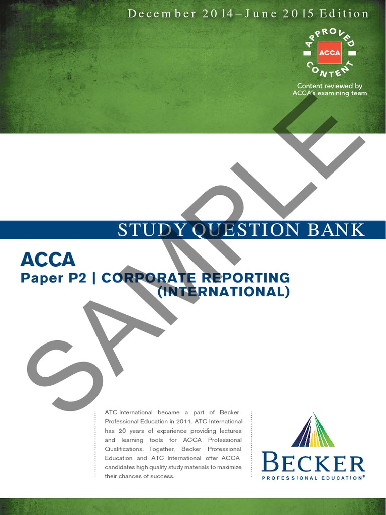 ACCA Question Bank | PDF | International Financial Reporting Standards ...