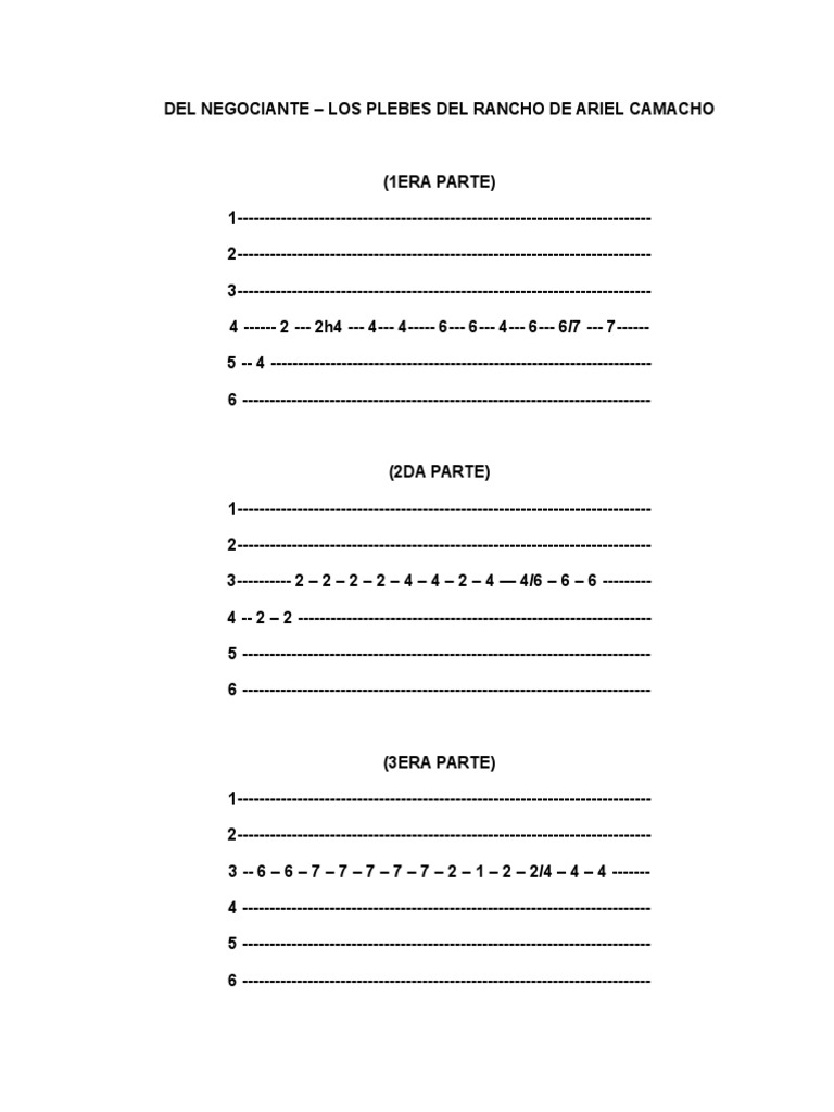 Tab Del Negociante | PDF