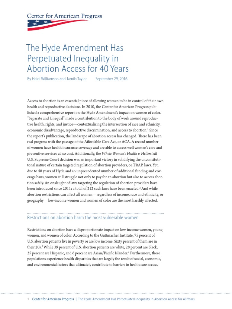The Hyde Amendment Has Perpetuated Inequality in Abortion Access For 40 ...
