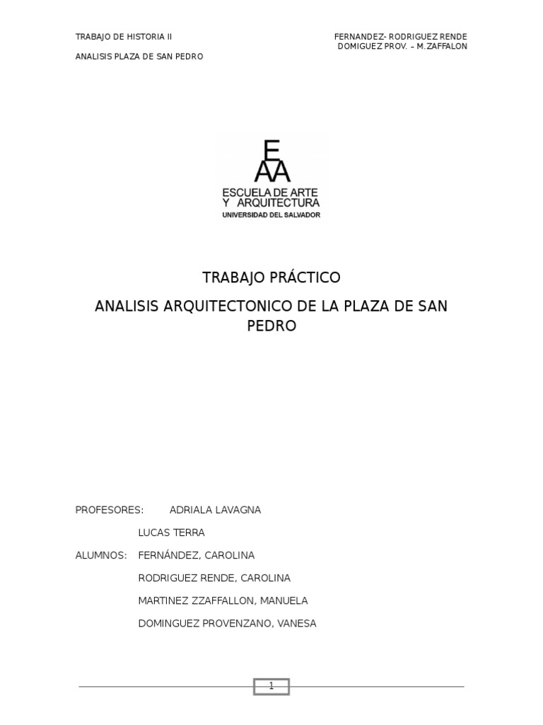 Análisis Arquitectónico Plaza San Pedro | PDF | Papa | Religión y creencia