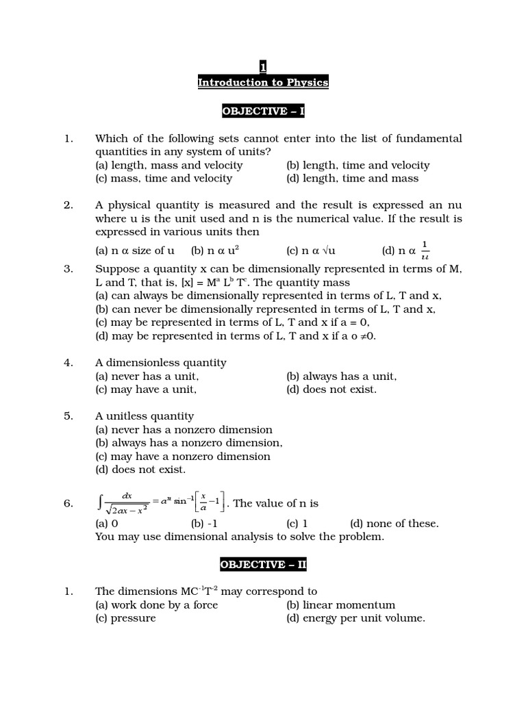 01 Introduction To Physics | PDF | Momentum | Acceleration