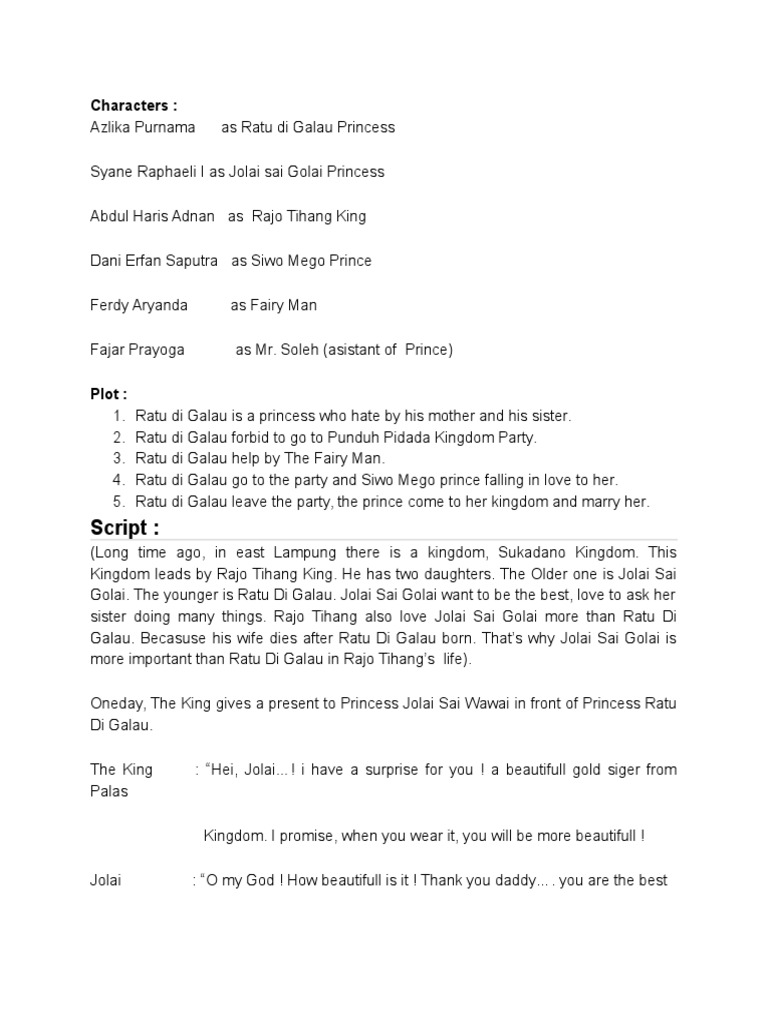 Script:: Characters | PDF