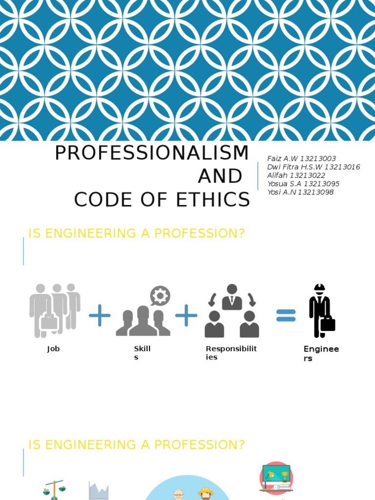 Professionalism and Code of Ethics v2 | PDF | Engineer | Intel