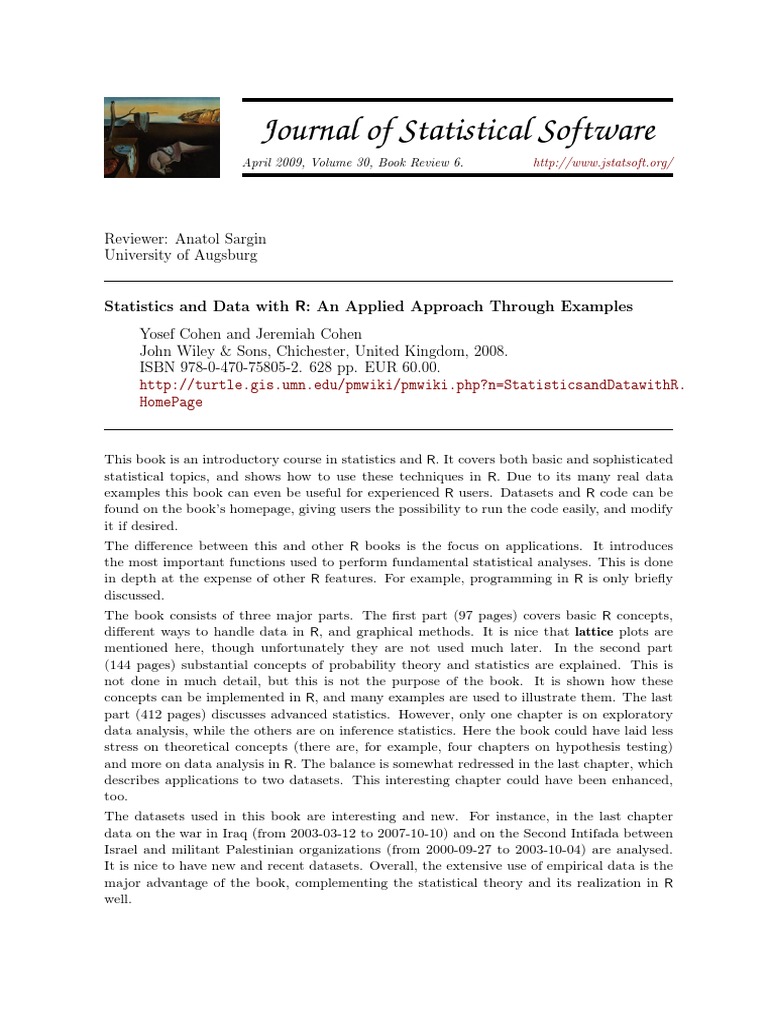Journal of Statistical Software: Reviewer: Anatol Sargin University of Augsburg | PDF ...