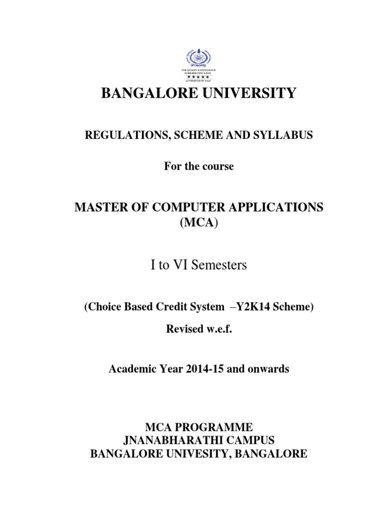 BU MCA Syllabus PDF | PDF | Relational Model | Computer Network