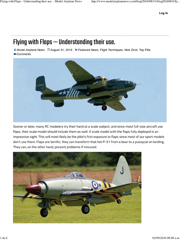 Flying With Flaps - Understanding Their Use. - Model Airplane News ...