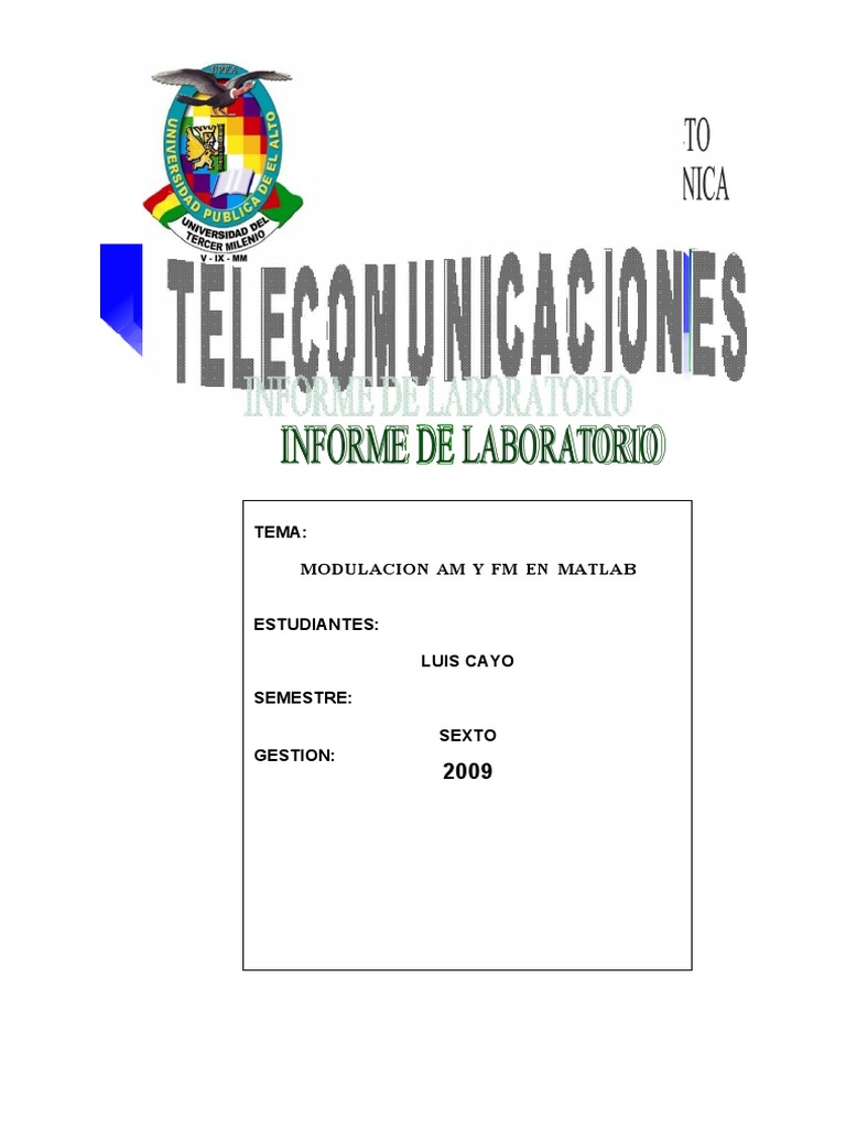 Modulacion en Am y FM en Matlab Telecomunicaciones | PDF | Estoy ...