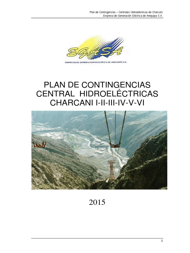 03 Plan de Contingencias Charcani 2015 | PDF | Descarga eléctrica | Generación eléctrica