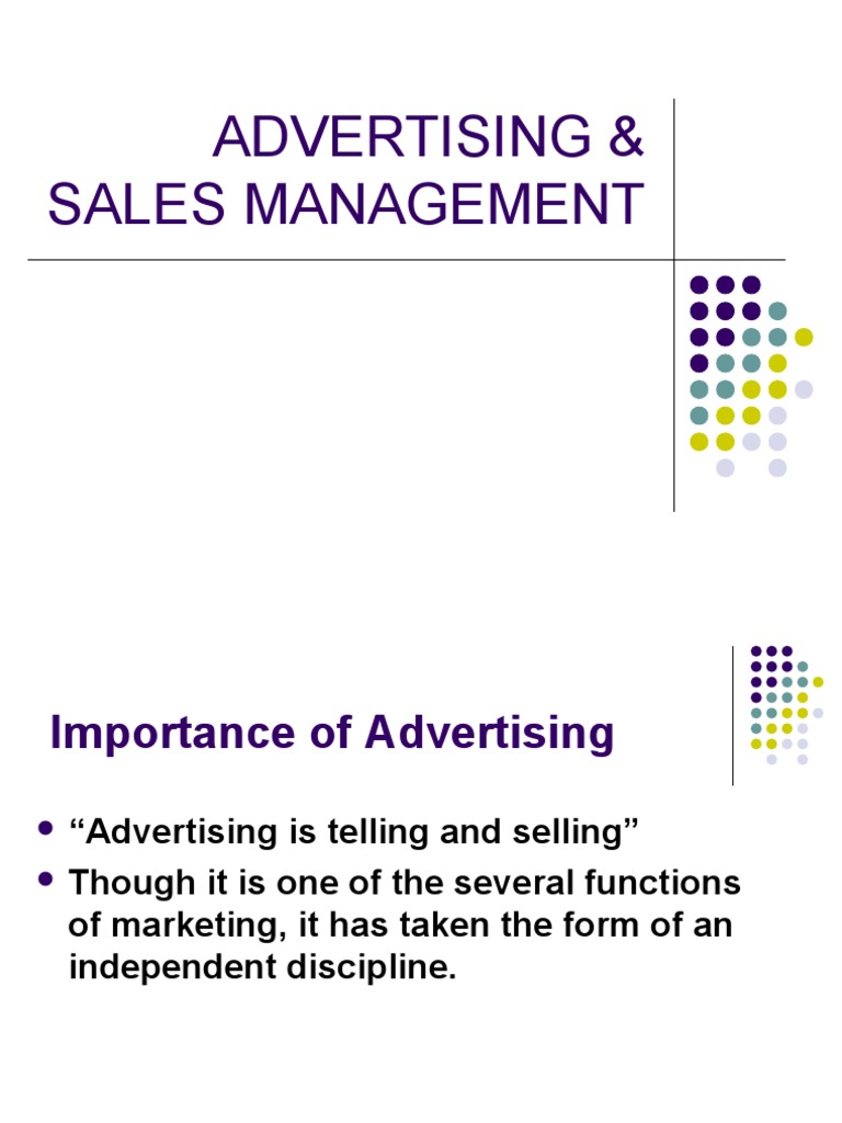 Advertising & Sales Management | PDF | Regression Analysis | Linear ...