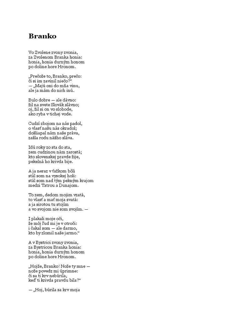 Samo Chalupka - Branko | PDF