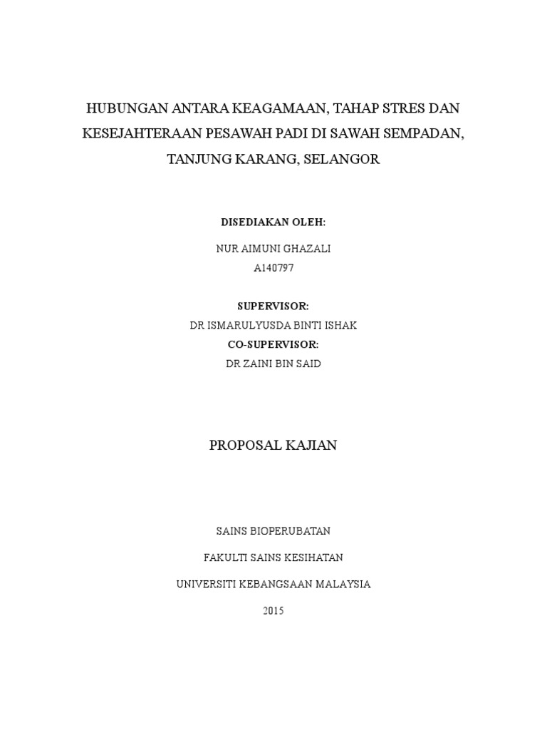 Contoh Muka Depan Proposal | PDF