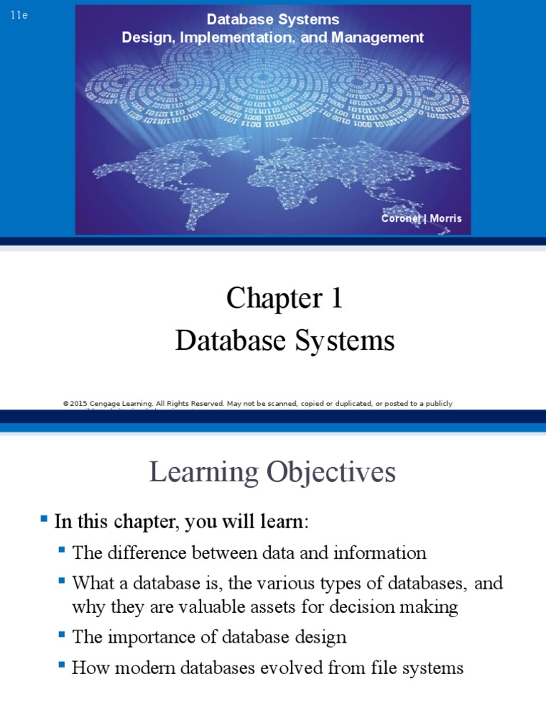 Coronel PPT Ch01 | PDF | Data Model | Sql