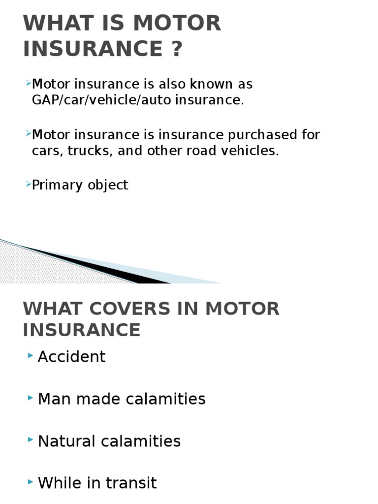 Understanding Motor Insurance Coverage | PDF
