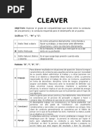 Test Cleaver: Evaluación Personal | PDF
