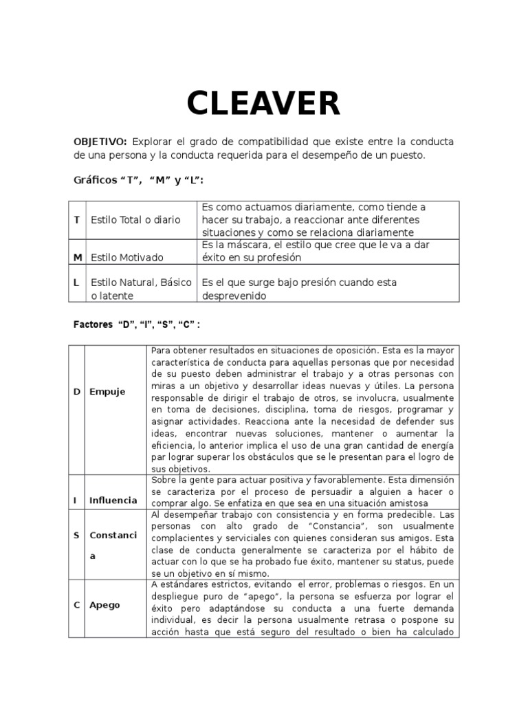 Manual de Interpretación Rápida de Cleaver | PDF | Toma de decisiones ...