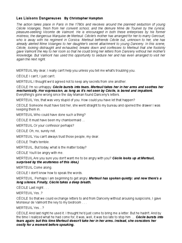 Dialogue Liaisons Dangereuses | PDF