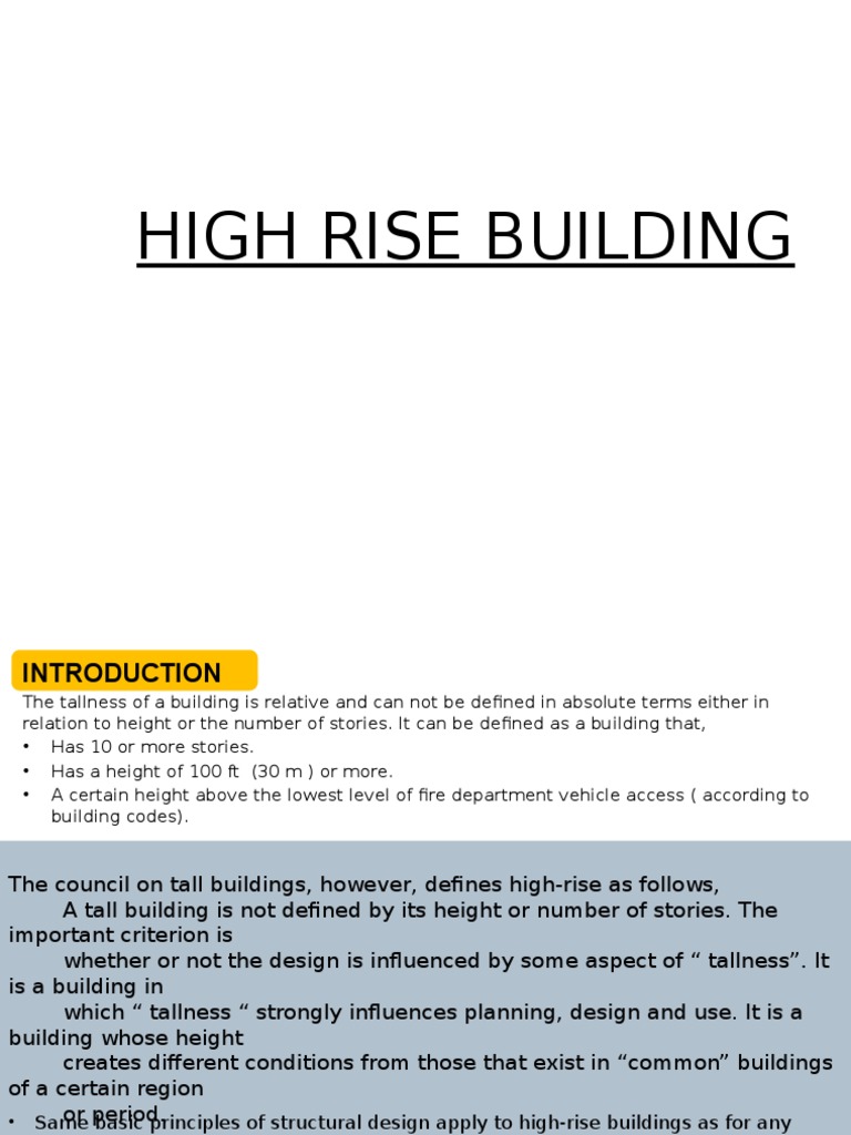04 - High Rise Building | PDF | Beam (Structure) | Framing (Construction)