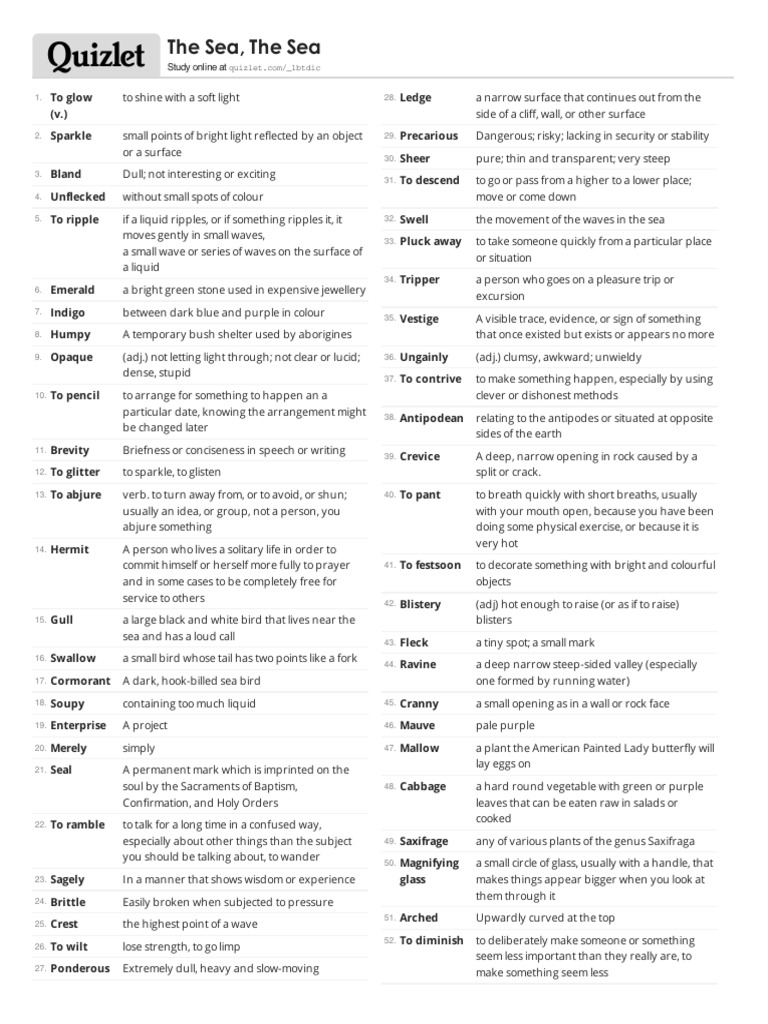 The Sea, The Sea | PDF | Nature