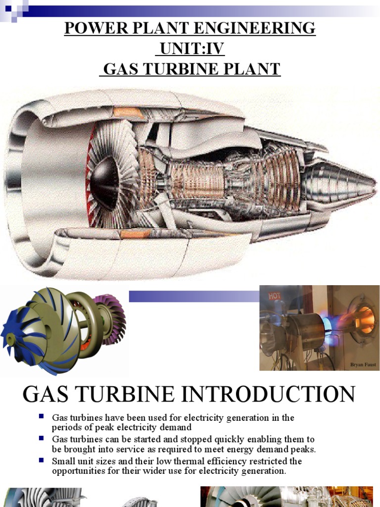 Power Plant Engineering Unit:Iv Gas Turbine Plant | PDF | Gas Turbine ...