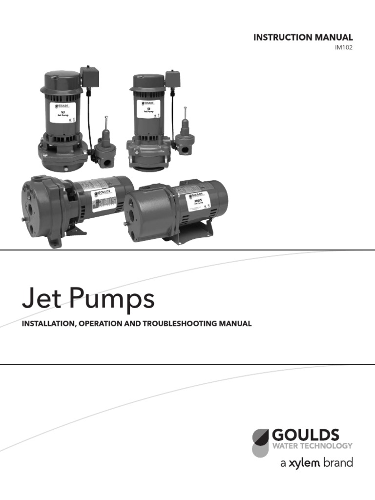 Jet Pumps IOM Manual | PDF | Pump | Pipe (Fluid Conveyance)