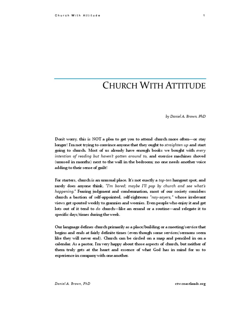 Church With Attitude | PDF | Disciple (Christianity) | Gospel Of Matthew