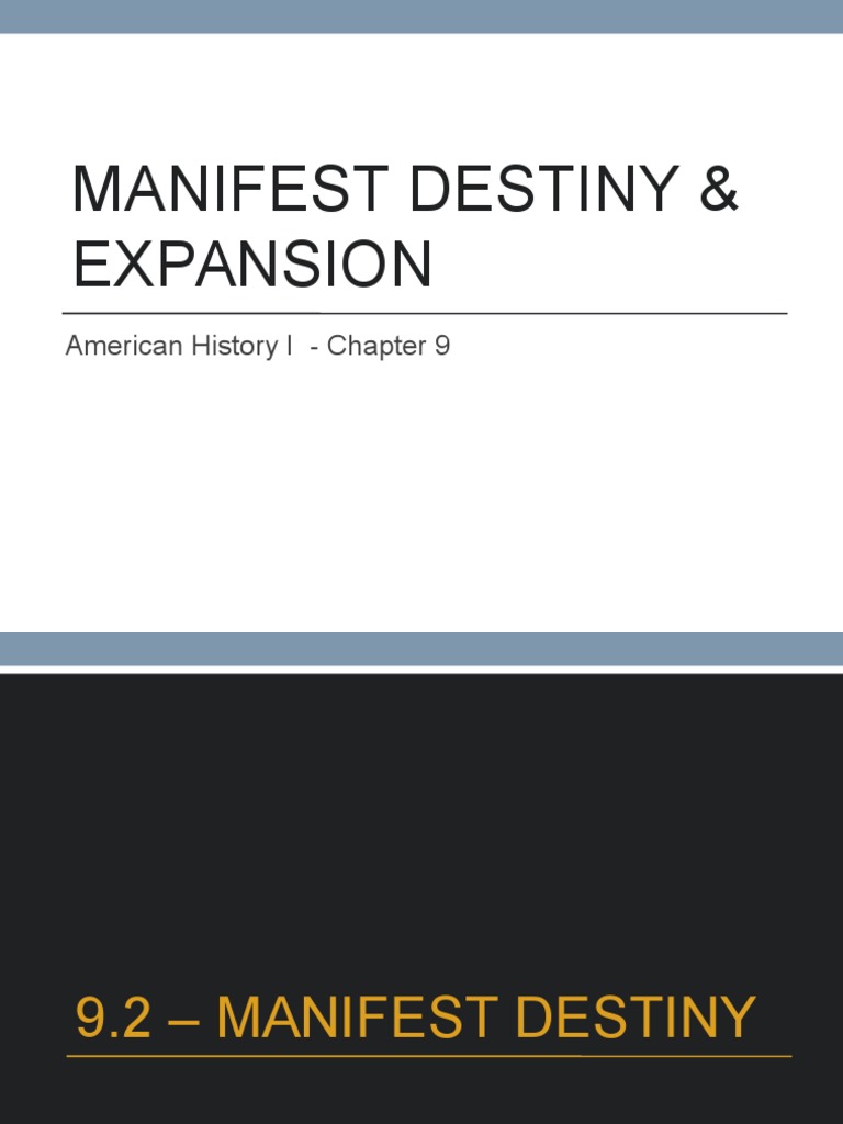 Manifest Destiny | PDF | Mormons | Western United States