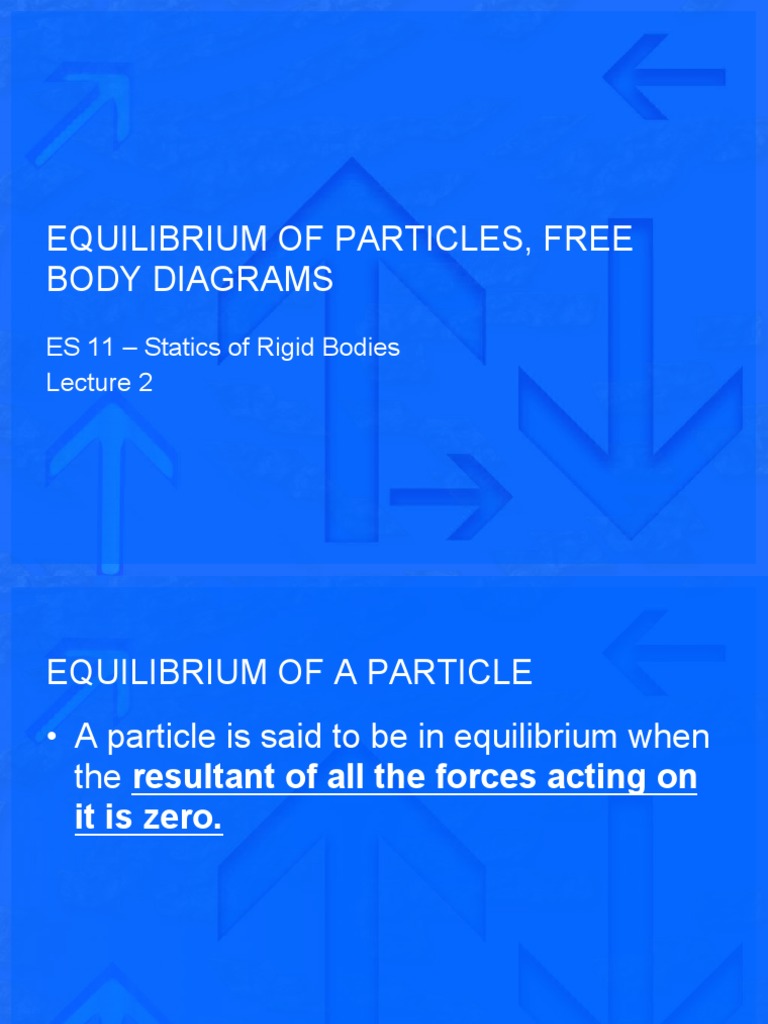 Lecture 2 - Equilibrium of Particles PDF | PDF | Force | Euclidean Vector