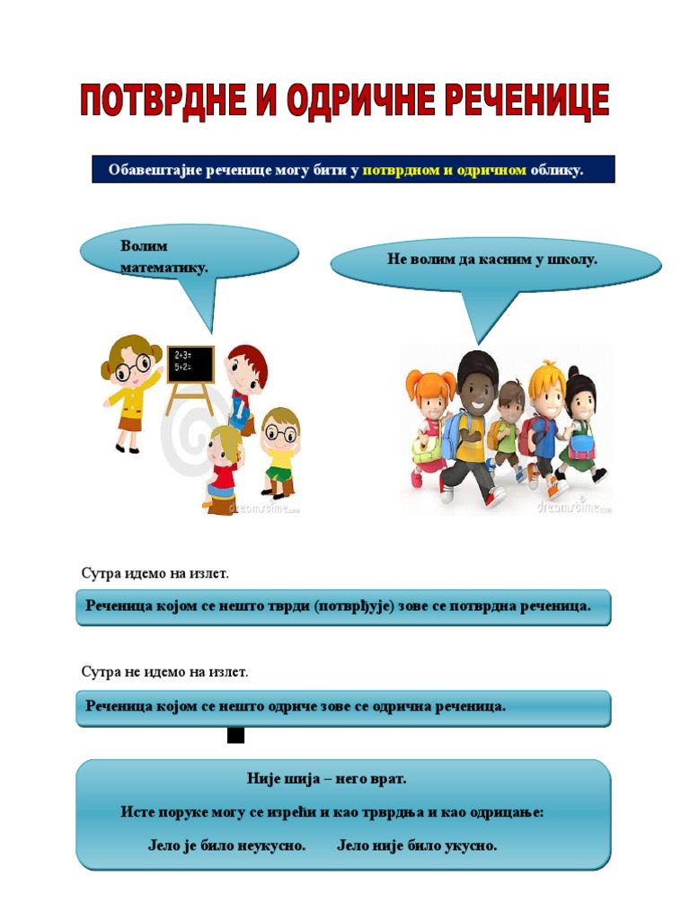 Potvrdne I Odricne Recenice | PDF