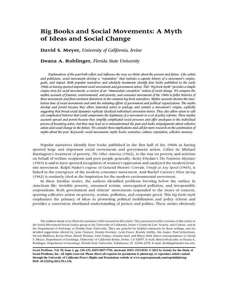 2012 Big Books Social Movements | PDF | Narrative | Social Movements