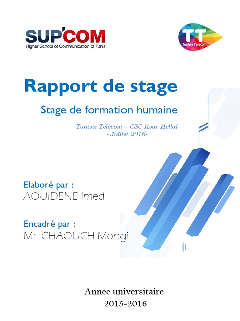 Rapport Stage Tunisie Télécom 2016 | PDF | Télécommunication | Tunisie