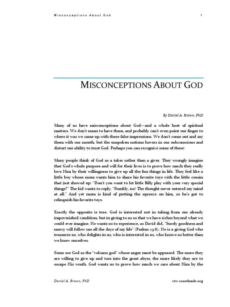 Misconceptions About God | PDF | Book Of Exodus
