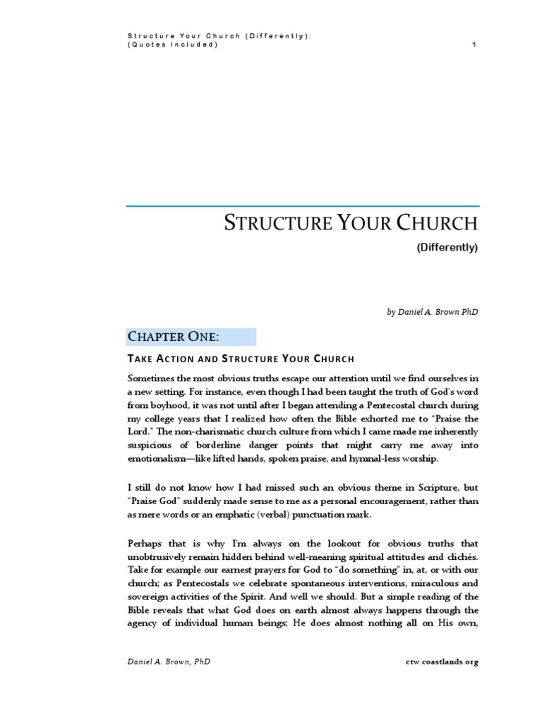 Structure Your Church Differently | PDF | Book Of Exodus | Pentecostalism