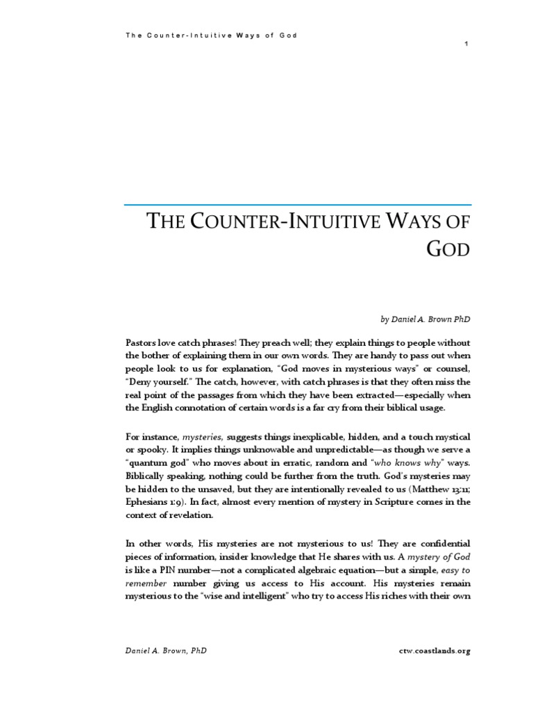 The Counter-Intuitive Ways of God | PDF | Gospel Of Matthew | Saint Peter