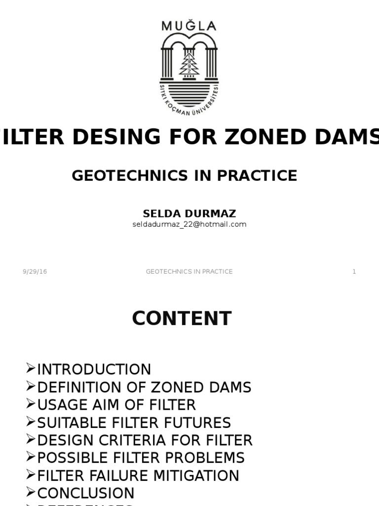 Filter Design | PDF | Dam | Soil Mechanics