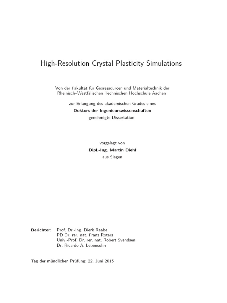 PHD Dissertation Martin Diehl - High-Resolution Crystal Plasticity ...