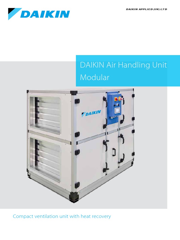 Daikin Applied UK D AHU Modular Product Brochure | PDF | Hvac ...