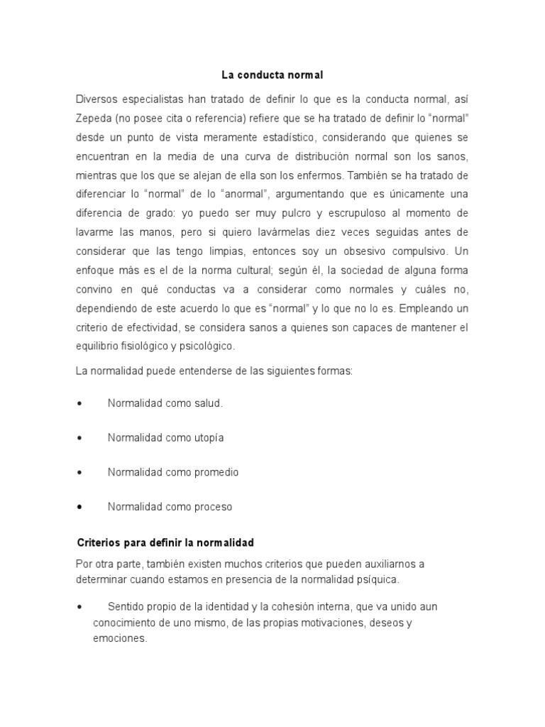 Personalidad Normal y Anormal | PDF | Comportamiento | Salud mental