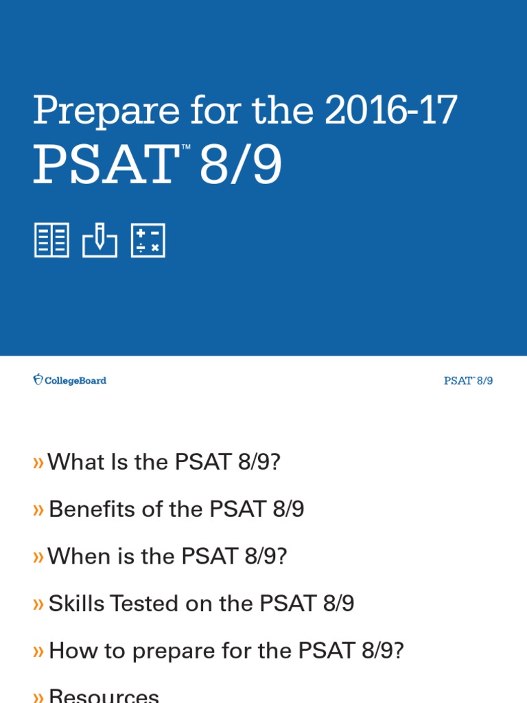 Prepare For Psat 8 9 | Psat/Nmsqt | Sat