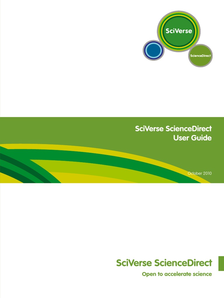 Sciverse Sciencedirect User Guide | PDF | Elsevier | Citation