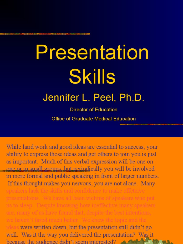 Presentation Skills | PDF | Body Language | Psychological Concepts