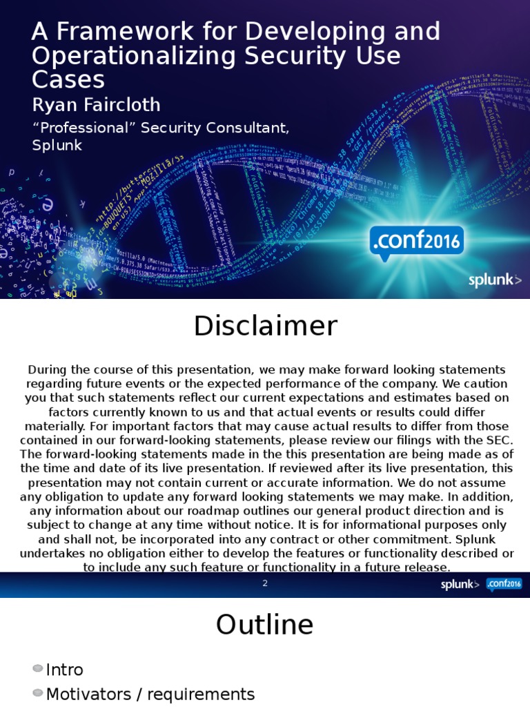 Splunk Use Case Framework Introduction Session | Malware | Threat ...