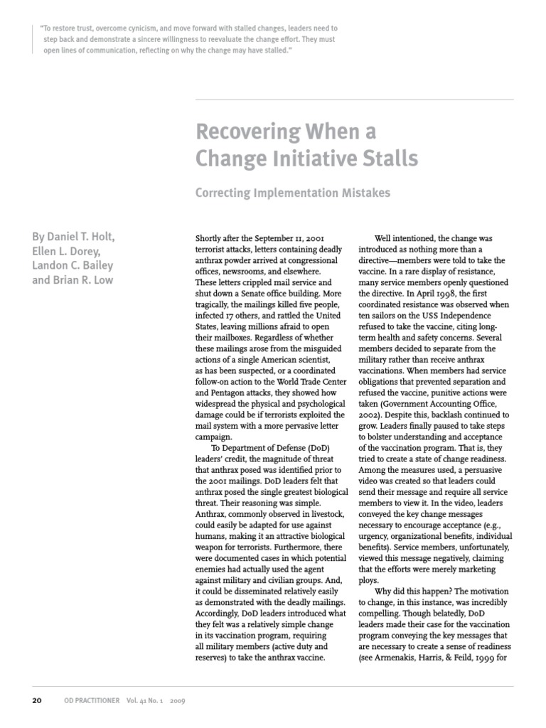 change initiative.pdf | Organization Development | Leadership | Free 30 ...