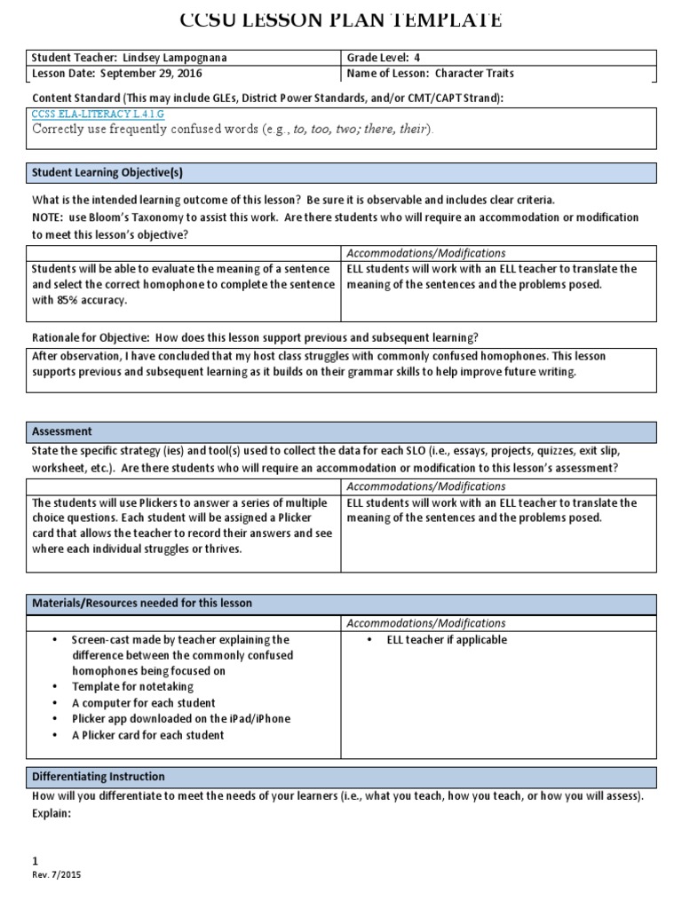 4th Grade Homophones Lesson | PDF