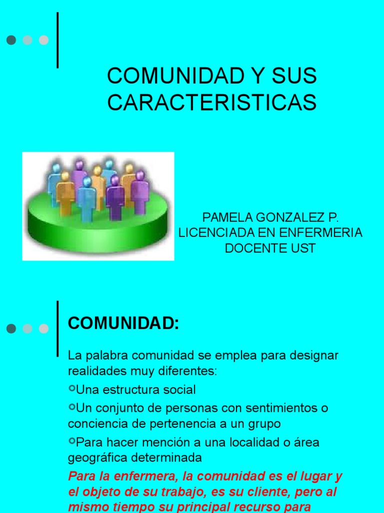 Comunidad y Sus Caracteristicas 6° Clase | PDF | Comunidad | Enfermería