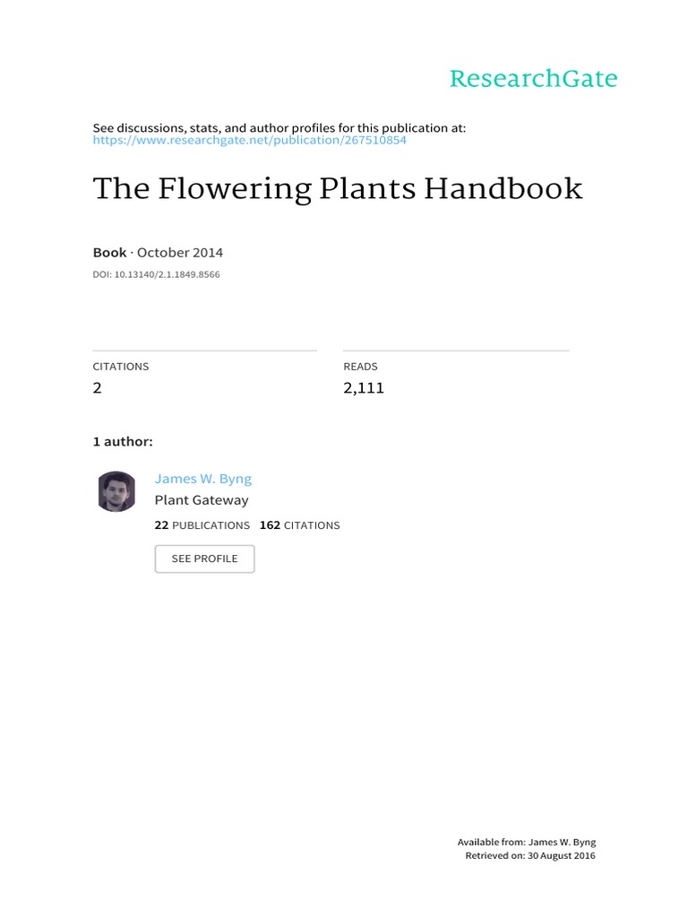 The Flowering Plants Handbook Sample | PDF | Petal | Flowers