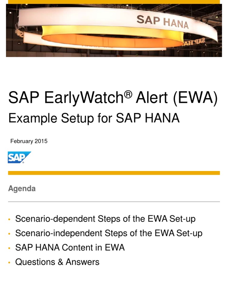Sap Earlywatch Alert For Sap Hana | PDF | Databases | Computer Data
